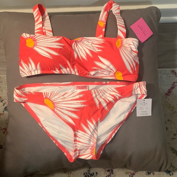 kate spade | Swim | Nwt Kate Spade New York Falling Flower Pink Bikini ...